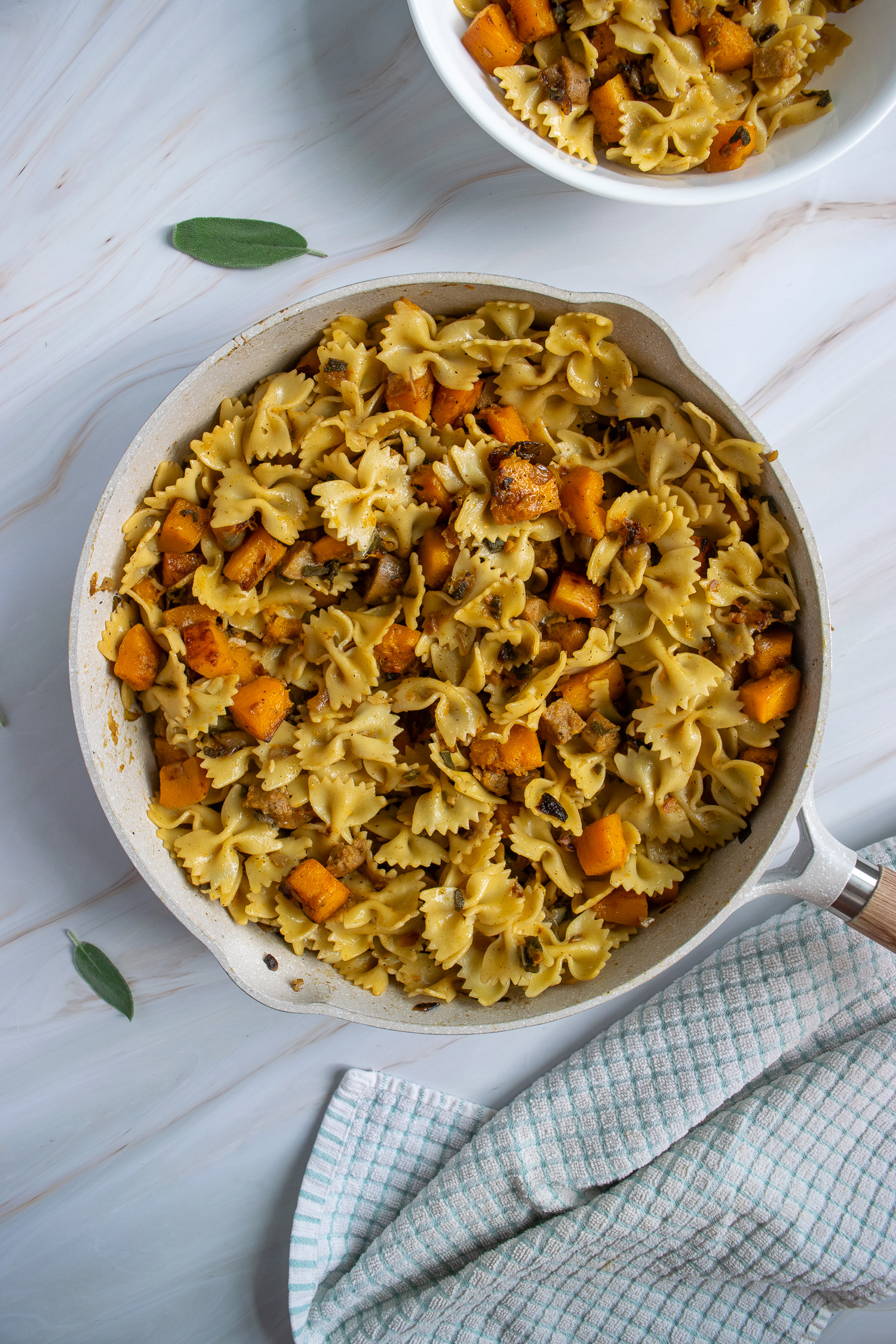 Butternut Squash and Sage Pasta - Angelina's Veggie Kitchen